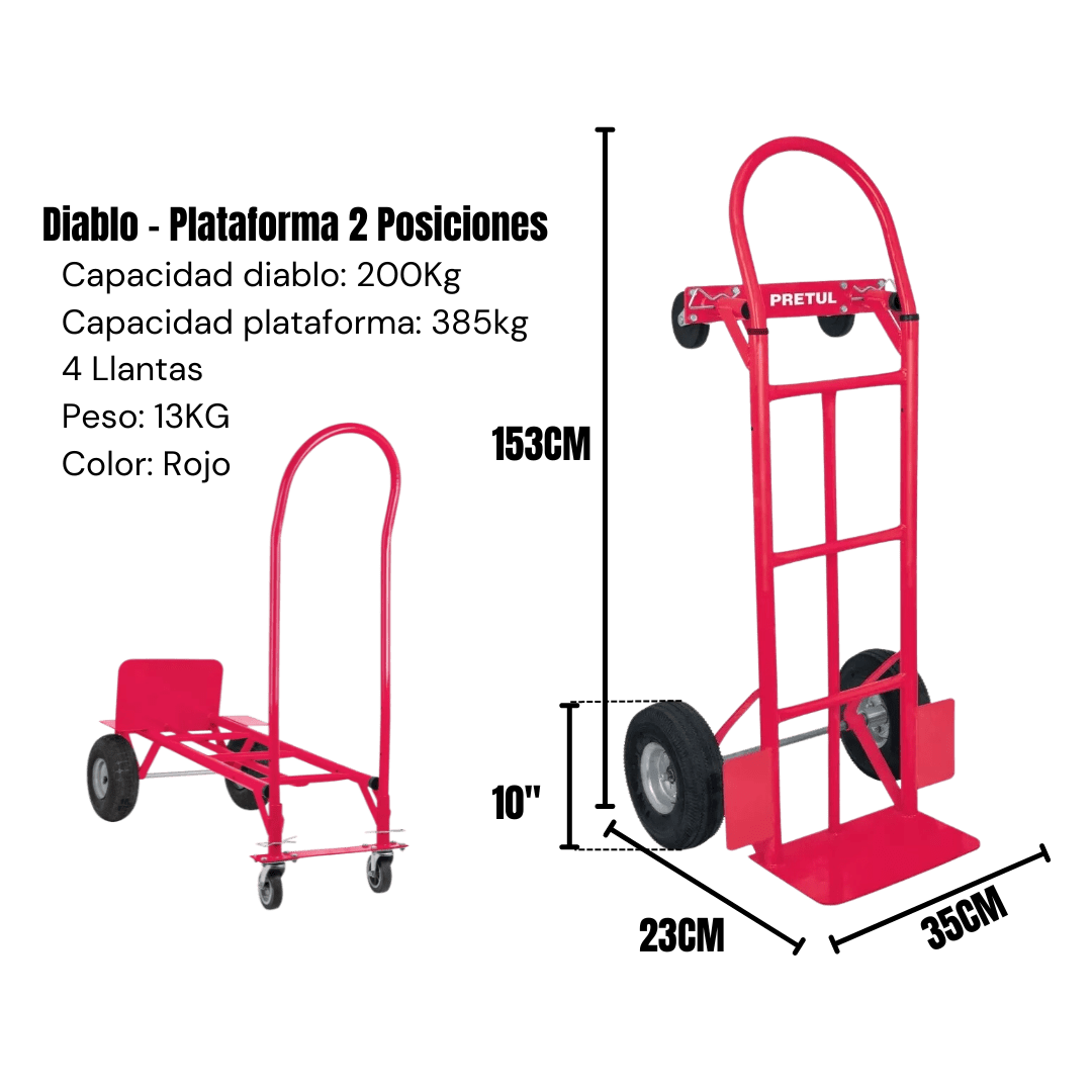 Diablito o Plataforma Dos en Uno - La Gamuza